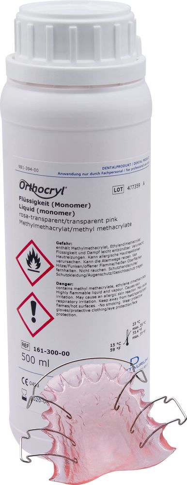 Orthocryl® Flüssigkeit, rosa-transparent - DENTAURUM Online Shop