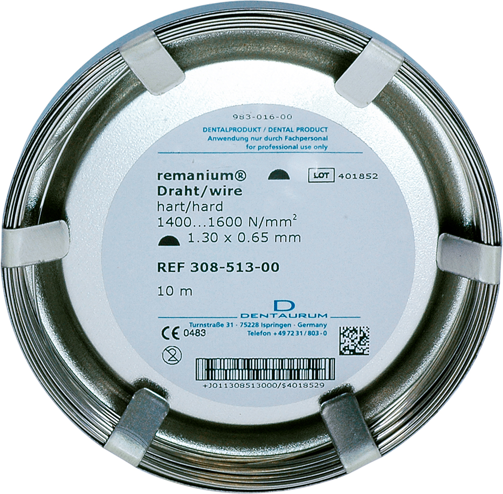 remanium® Rollendraht, halbrund, hart, 1,50 x 0,75 mm - DENTAURUM ...